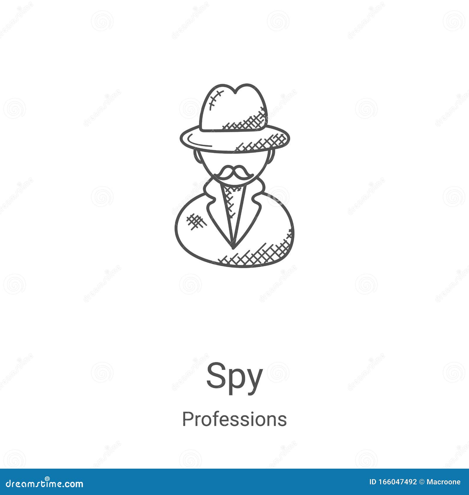 Spy Icon Vector from Professions Collection. Thin Line Spy Outline Icon ...