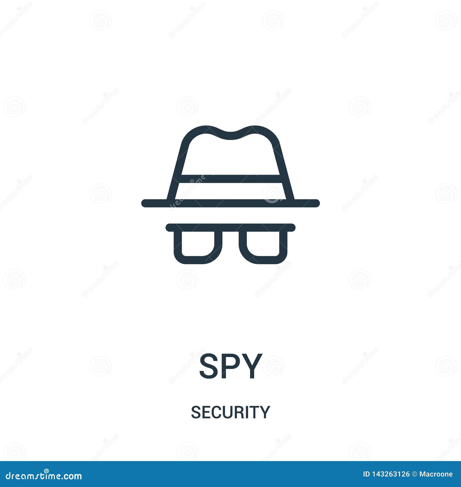 Spy Icon Vector from Security Collection. Thin Line Spy Outline Icon ...