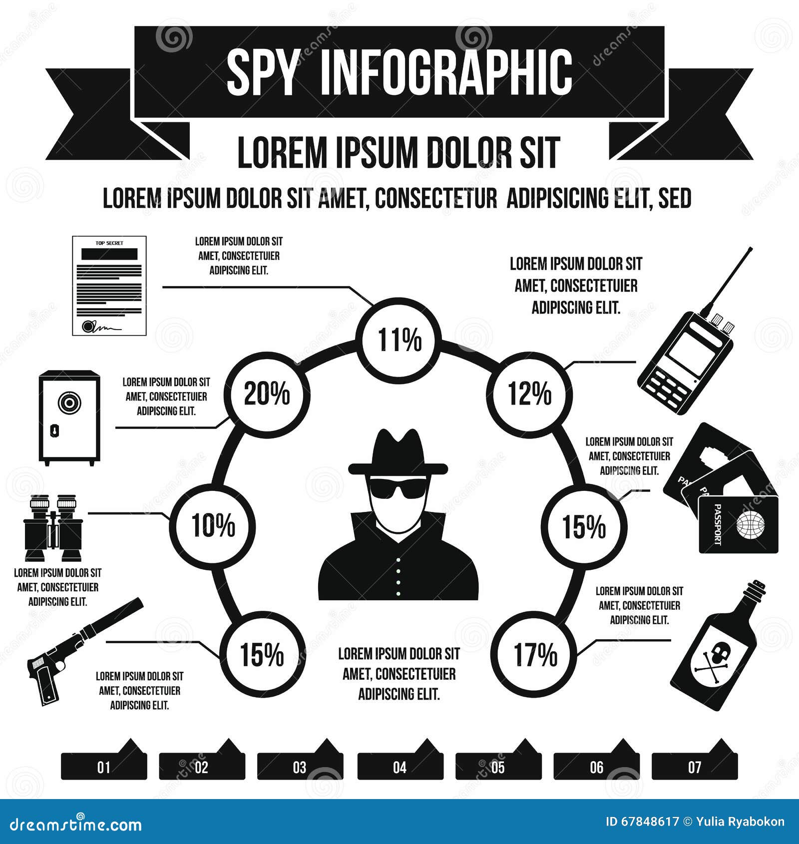 Spy Infographic, Simple Style Stock Vector - Illustration of code ...