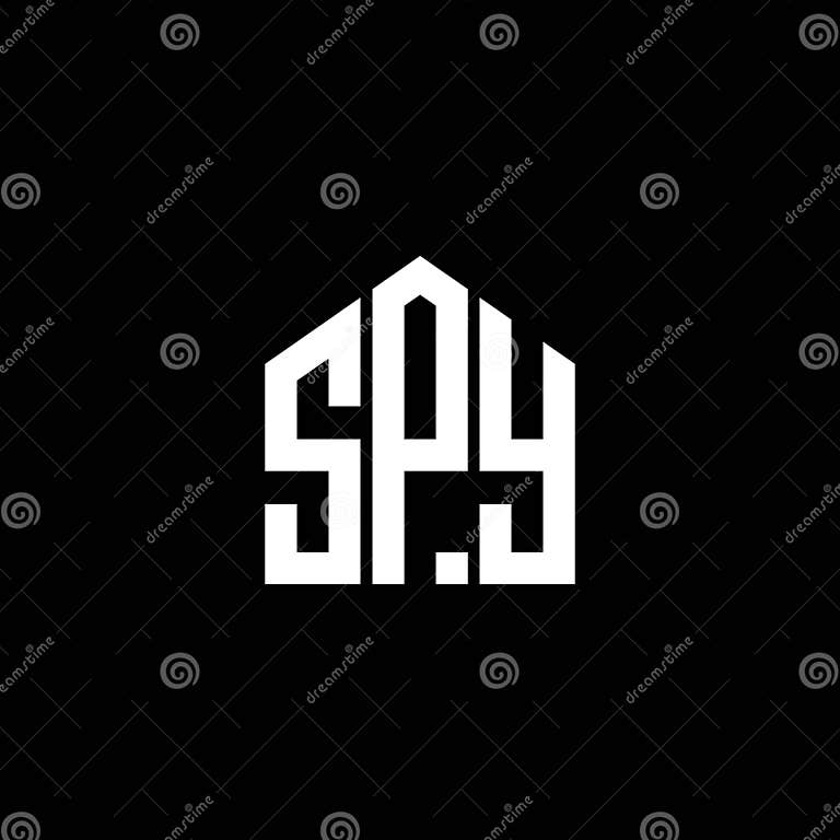 SPY Letter Logo Design on BLACK Background. SPY Creative Initials ...