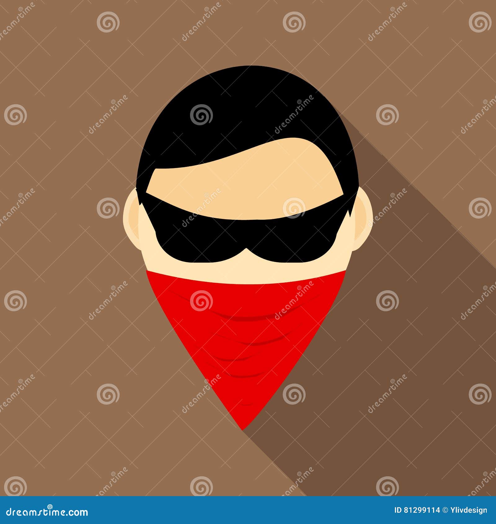 Spy in Mask Icon, Flat Style Stock Vector - Illustration of internet ...