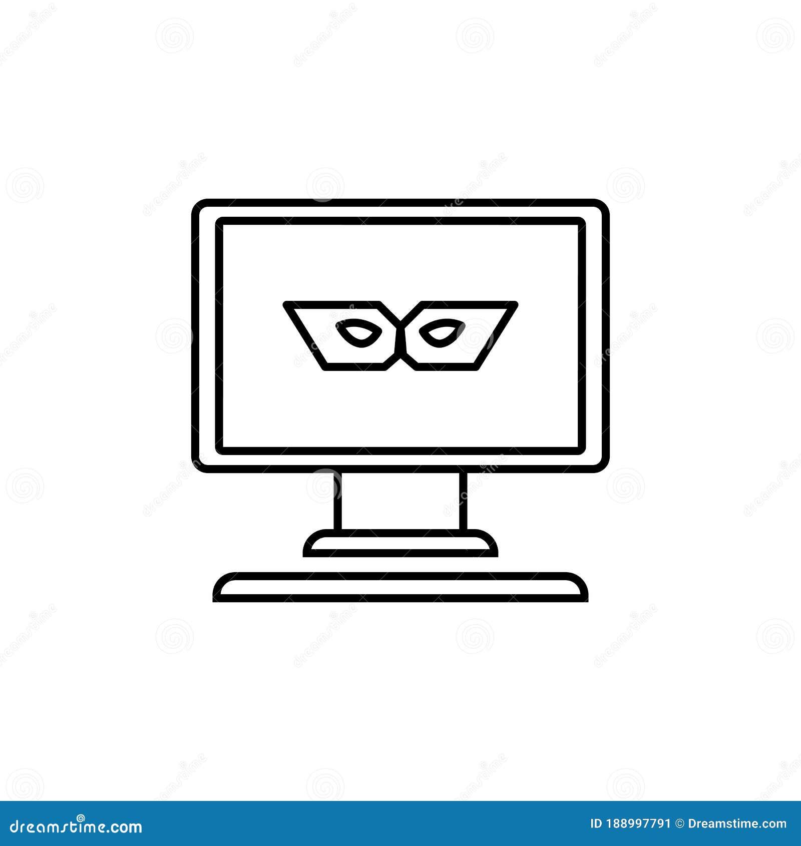 Spy in Pc Icon. Element of Cyber Security Icon for Mobile Concept and ...