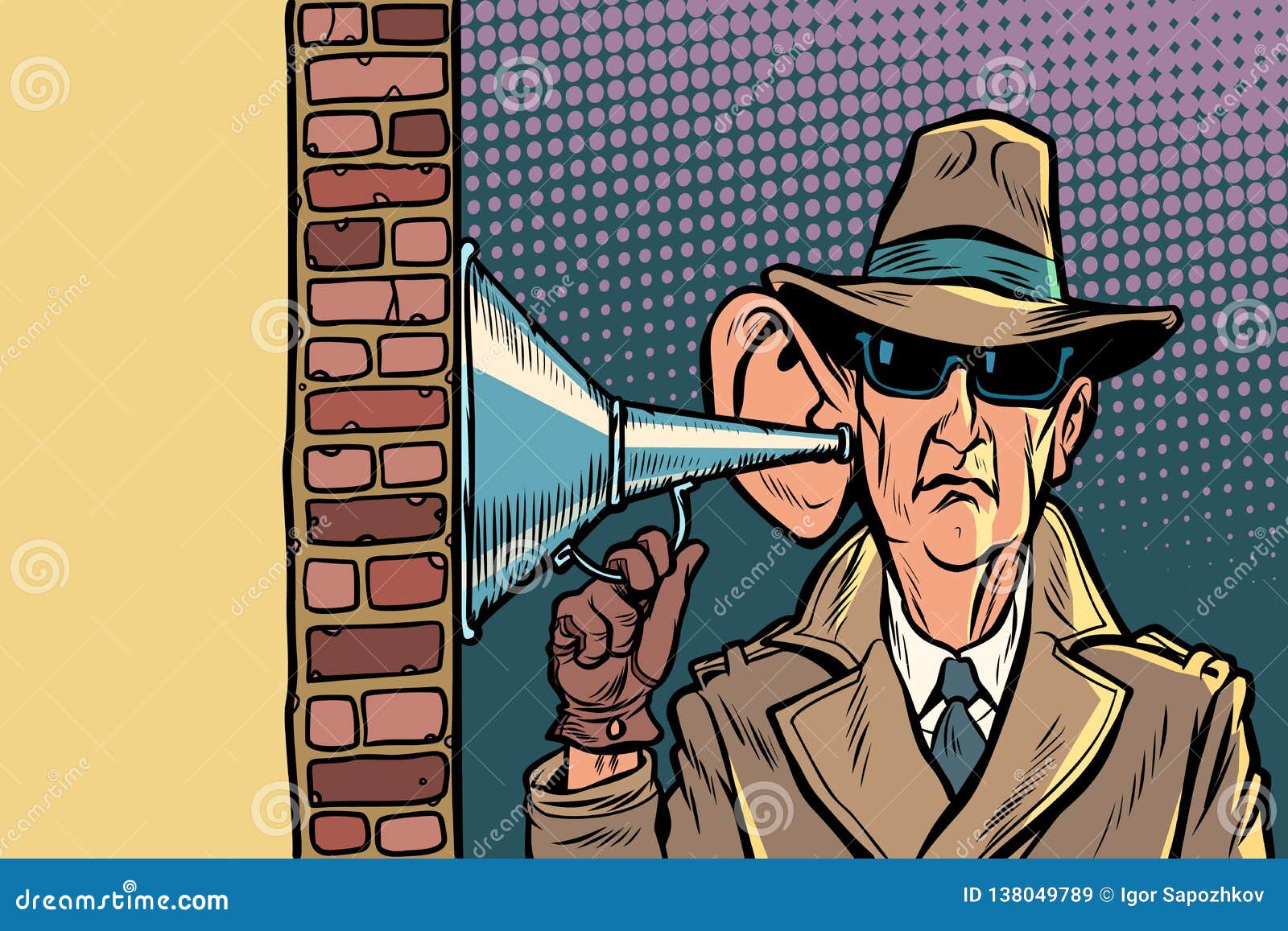 Spy or Secret Agent of the State, Wiretapping and Surveillance Stock ...