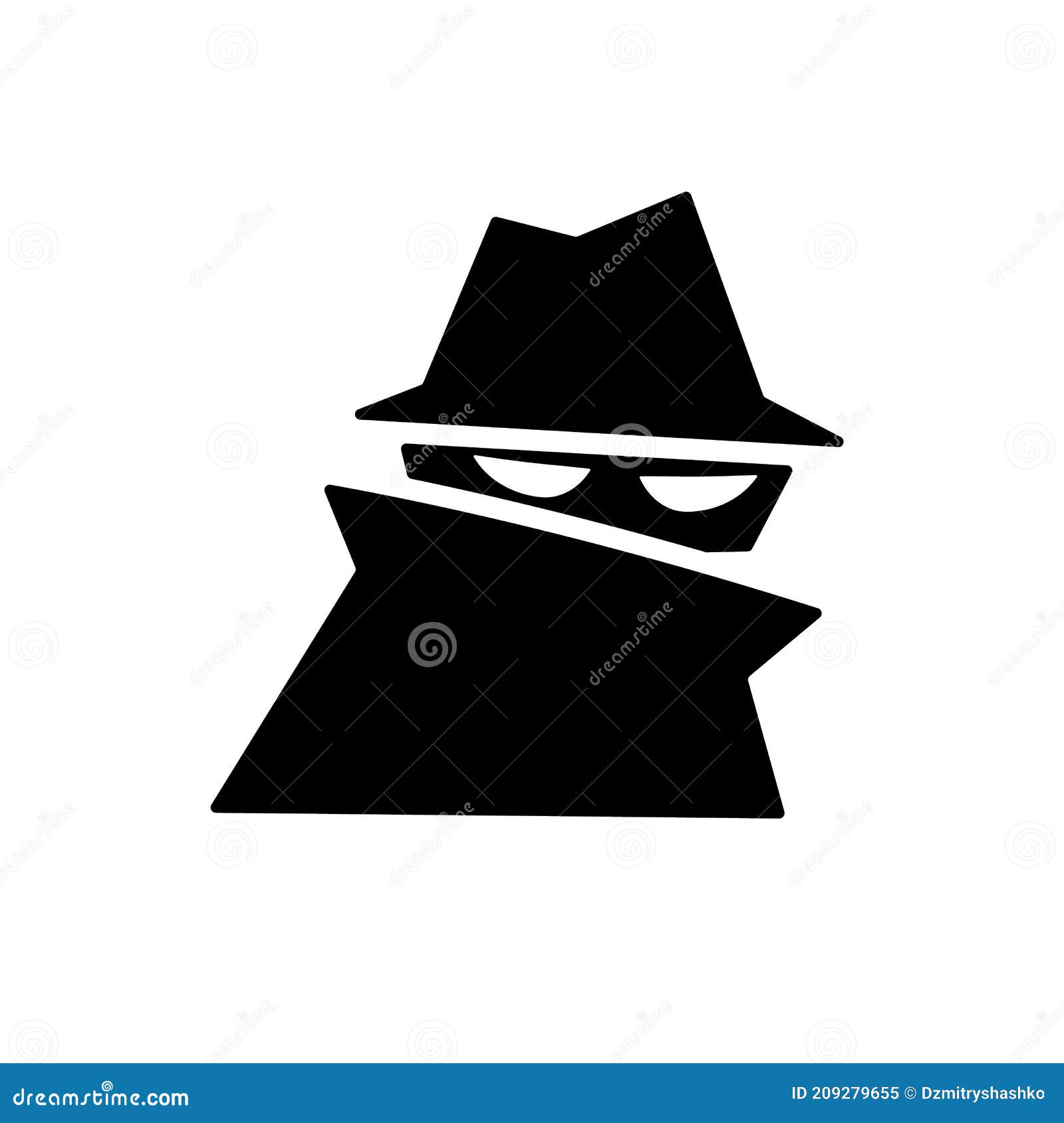 Spy Silhouette Icon. Clipart Image Cartoon Vector | CartoonDealer.com ...