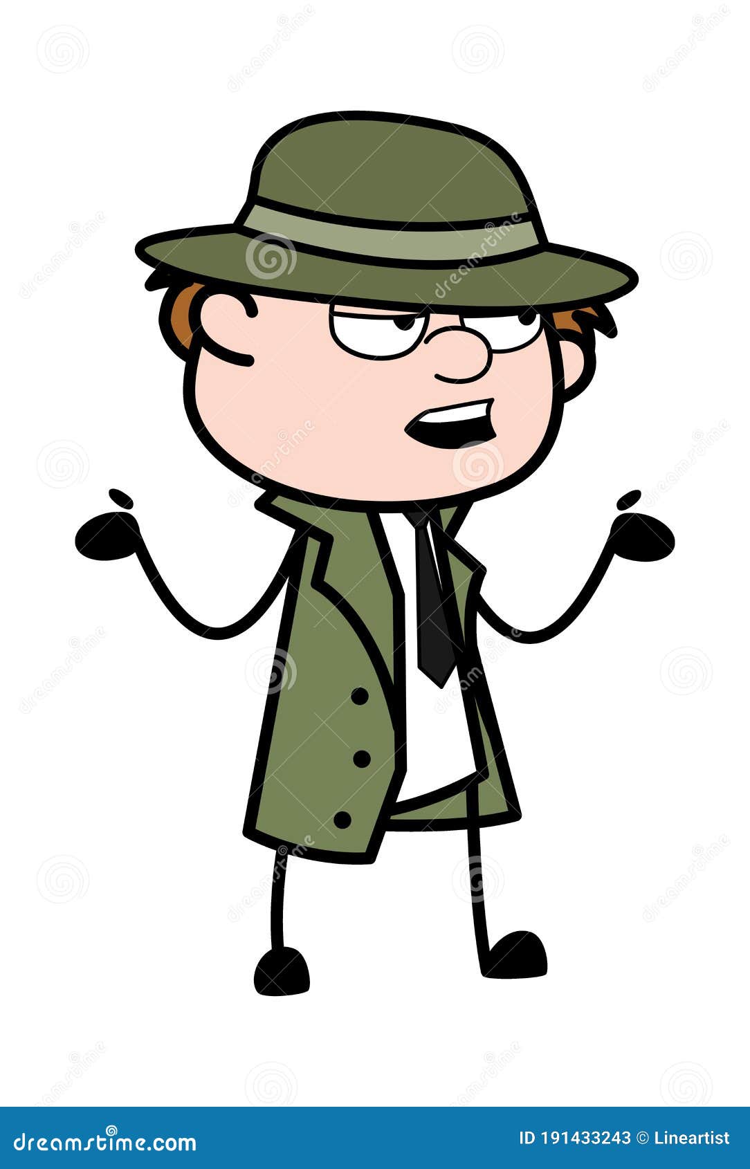 Spy Talking Cartoon stock illustration. Illustration of talking - 191433243