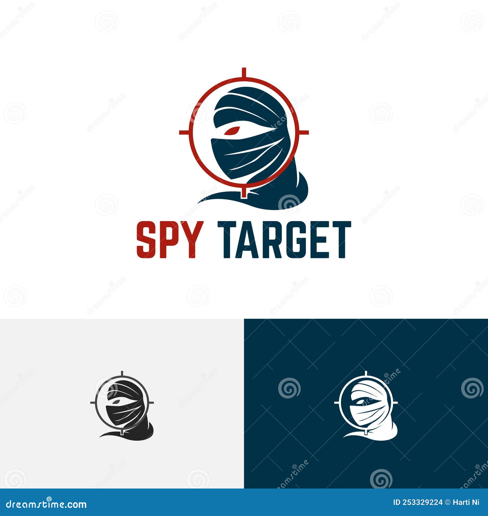 Spy Target Circle Terrorist Hunter War Game Logo Stock Vector ...