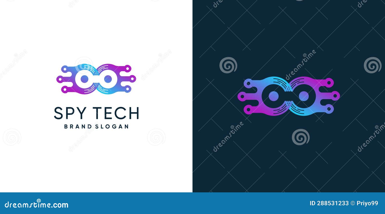 Spy Tech Logo Design Idea with Modern Style Concept Stock Vector ...
