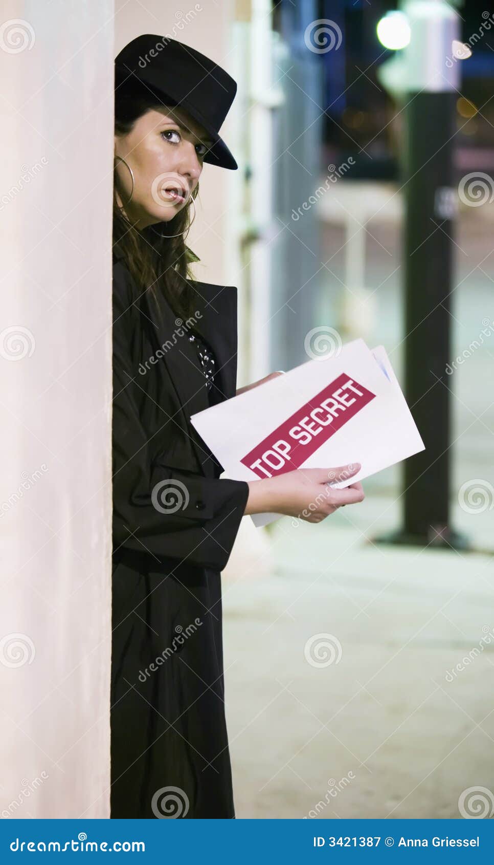 Spy with Top Secret Document Stock Image - Image of hiding, espionage ...
