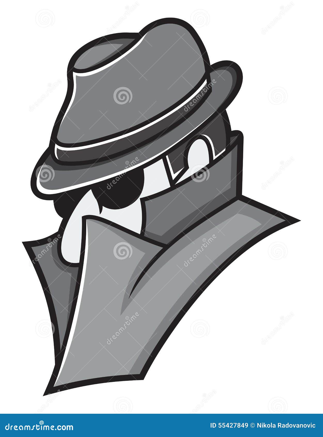 The spy stock illustration. Illustration of agent, drawing - 55427849