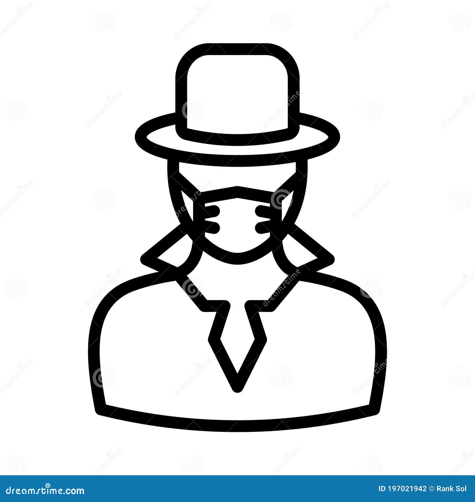 Spy Wearing Mask Vector Icon Which Can Easily Modify or Edit Stock ...