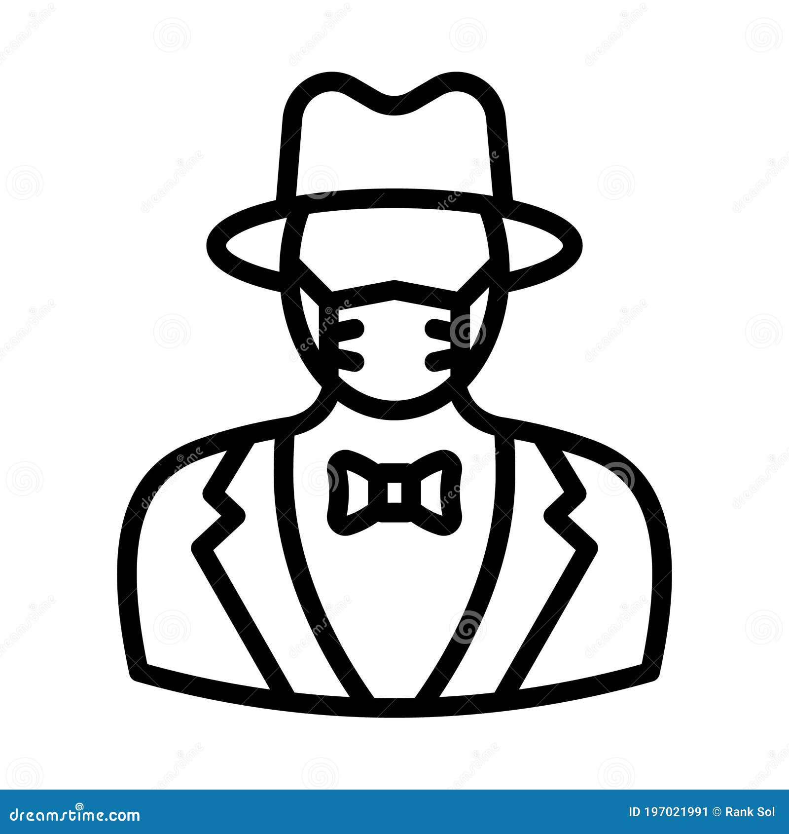 Spy Wearing Mask Vector Icon Which Can Easily Modify or Edit Stock ...