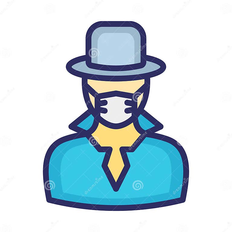 Spy Wearing Mask Vector Icon Which Can Easily Modify or Edit Stock ...