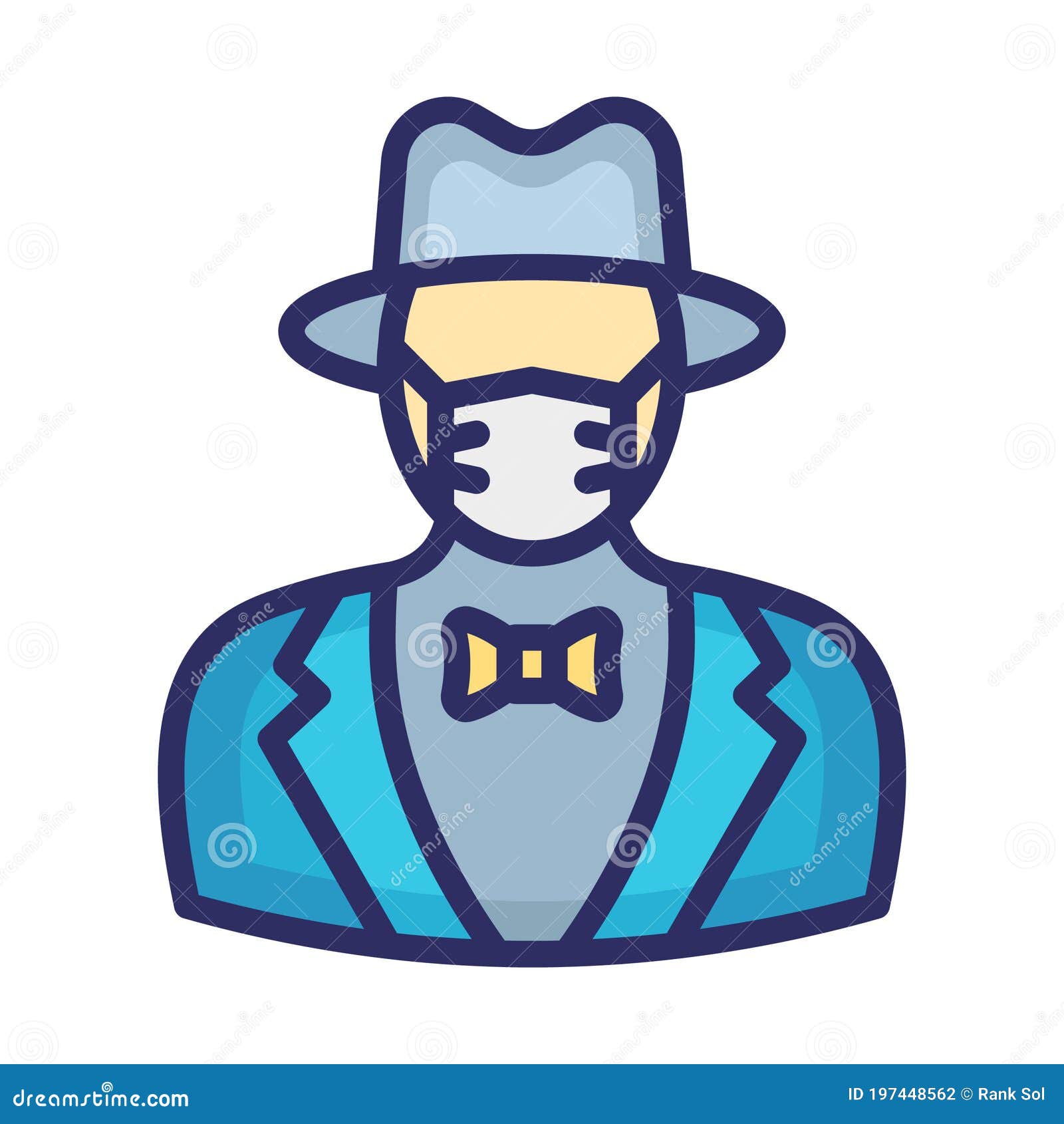 Spy Wearing Mask Vector Icon Which Can Easily Modify or Edit Stock ...