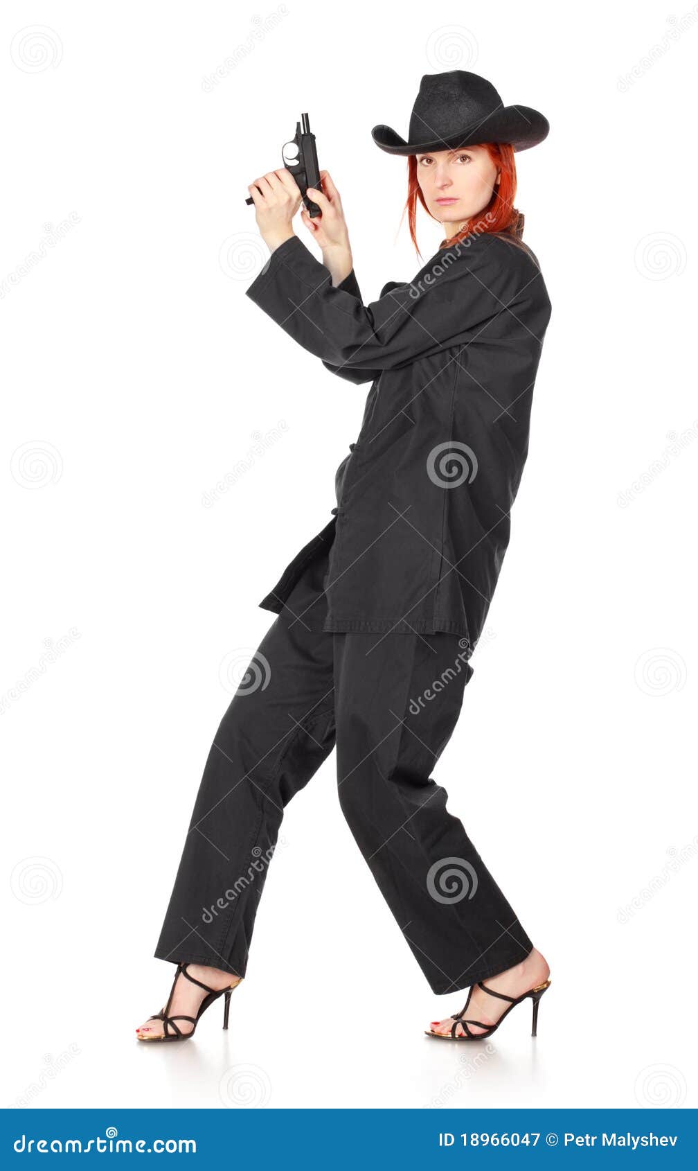 Spy Woman stock image. Image of expression, black, fashion - 18966047