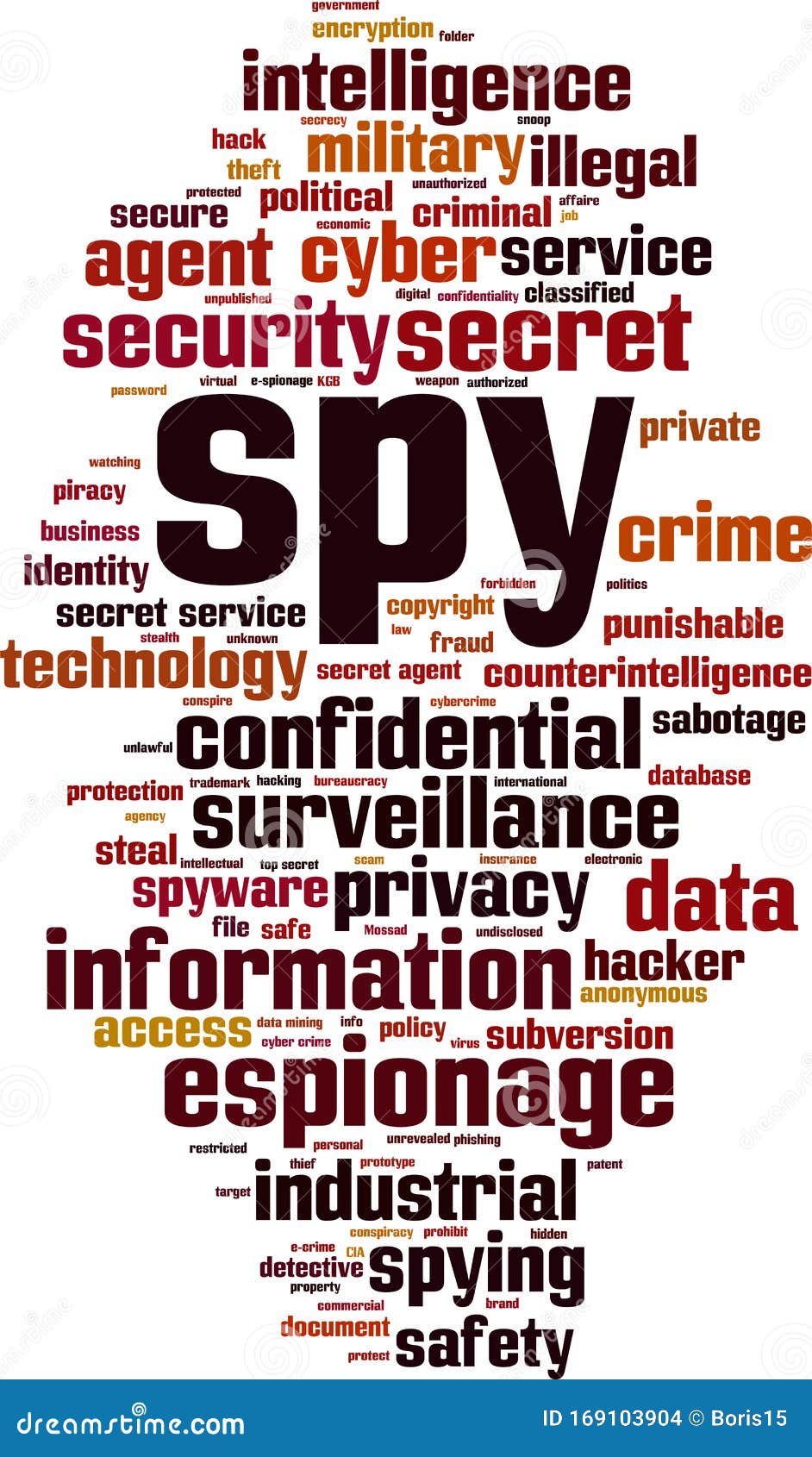 Spy word cloud stock vector. Illustration of cloud, intelligence ...