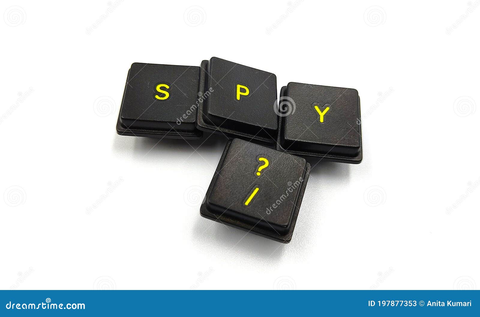 Spy Word Written with Computer Buttons Stock Image - Image of risk ...
