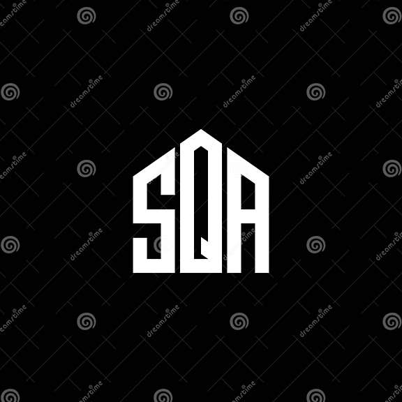 SQA Letter Logo Design on BLACK Background. SQA Creative Initials ...