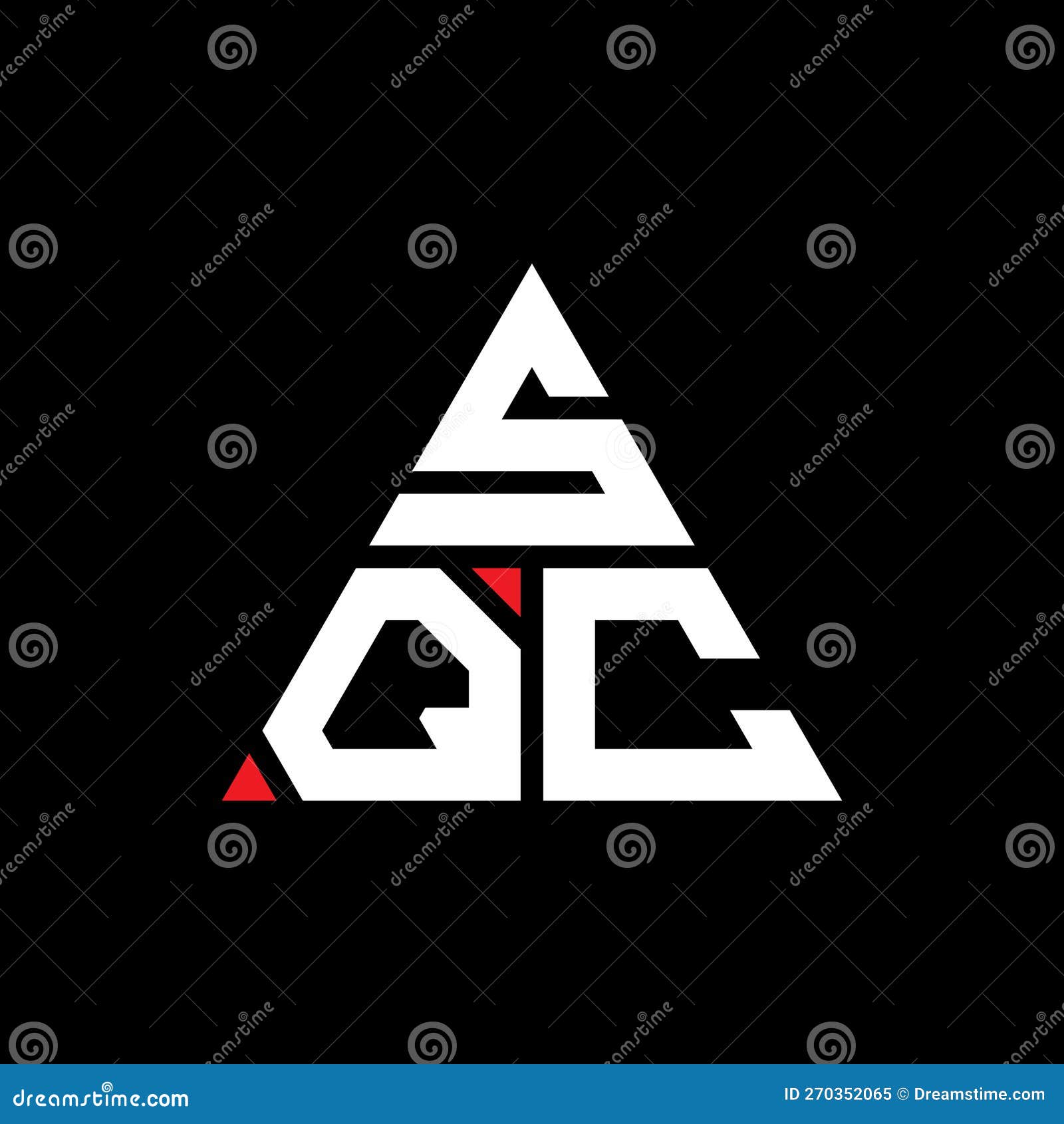 SQC Triangle Letter Logo Design with Triangle Shape. SQC Triangle Logo ...