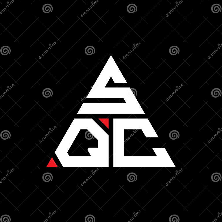 SQC Triangle Letter Logo Design with Triangle Shape. SQC Triangle Logo ...