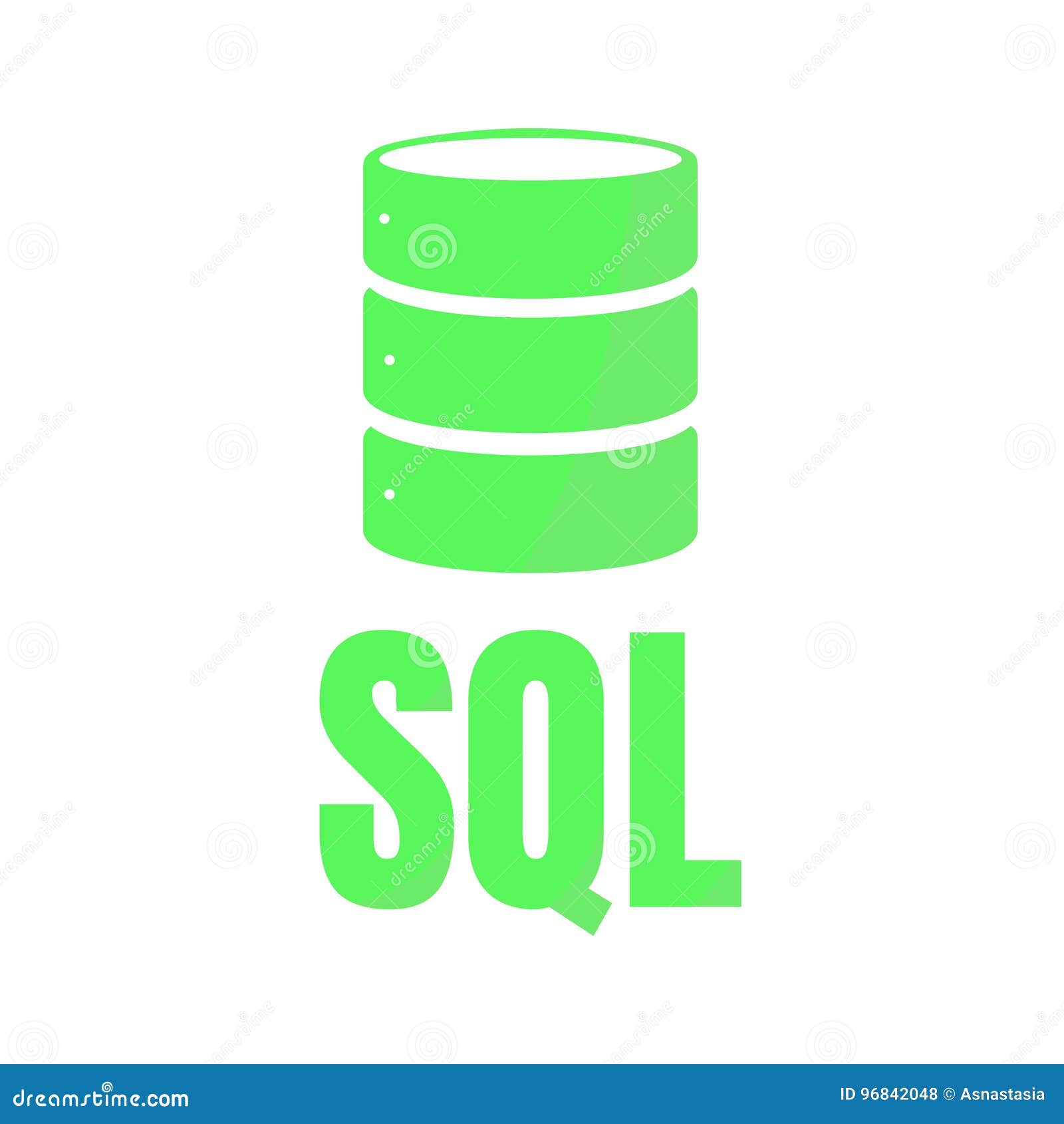 Sql-Datenbank-Ikone Logo Design UI Oder UX APP Vektor Abbildung ...