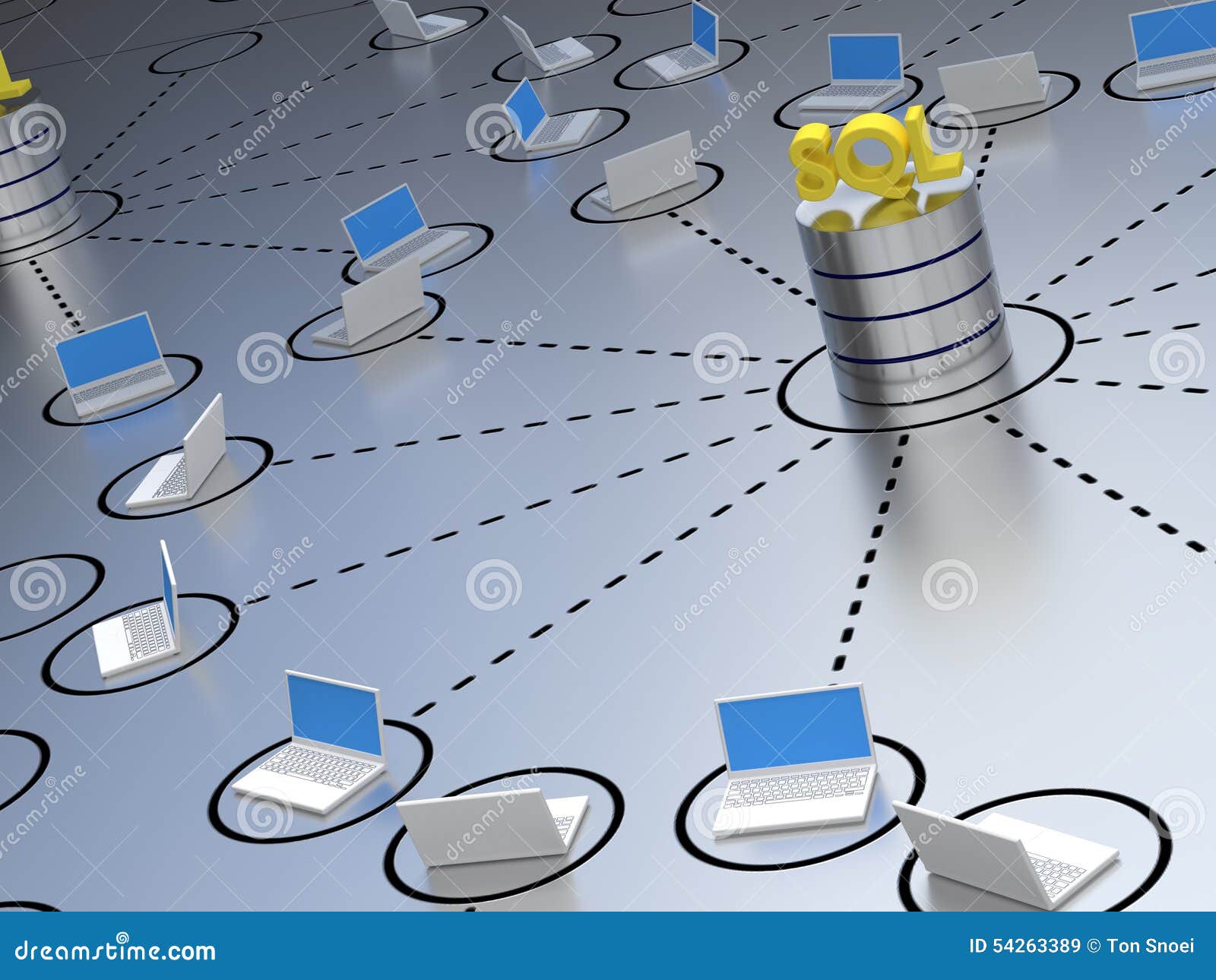 Sql-Datenbank Innerhalb Eines Netzes Stock Abbildung - Illustration von ...