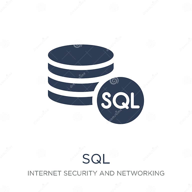 Sql Icon. Trendy Flat Vector Sql Icon on White Background from I Stock ...