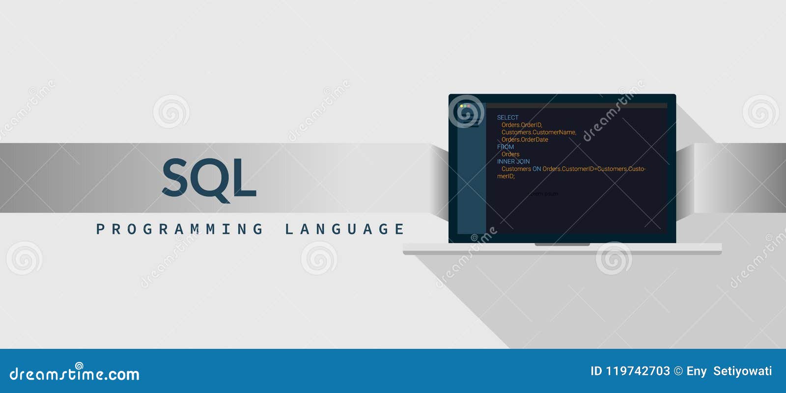 Sql Programming Language With Script Code On Laptop Screen Programming Language Code