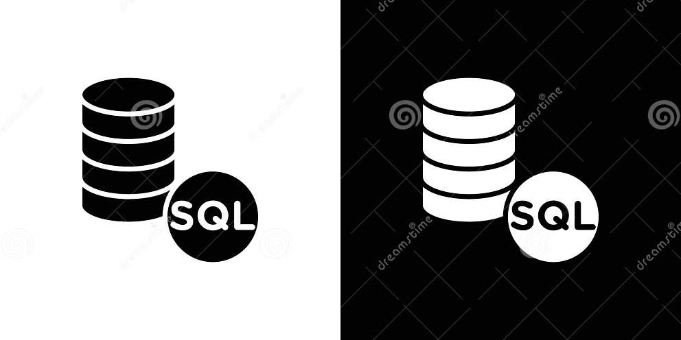 SQL Server Icon Isolated Flat Vector in Outline Stock Illustration - Illustration of database ...