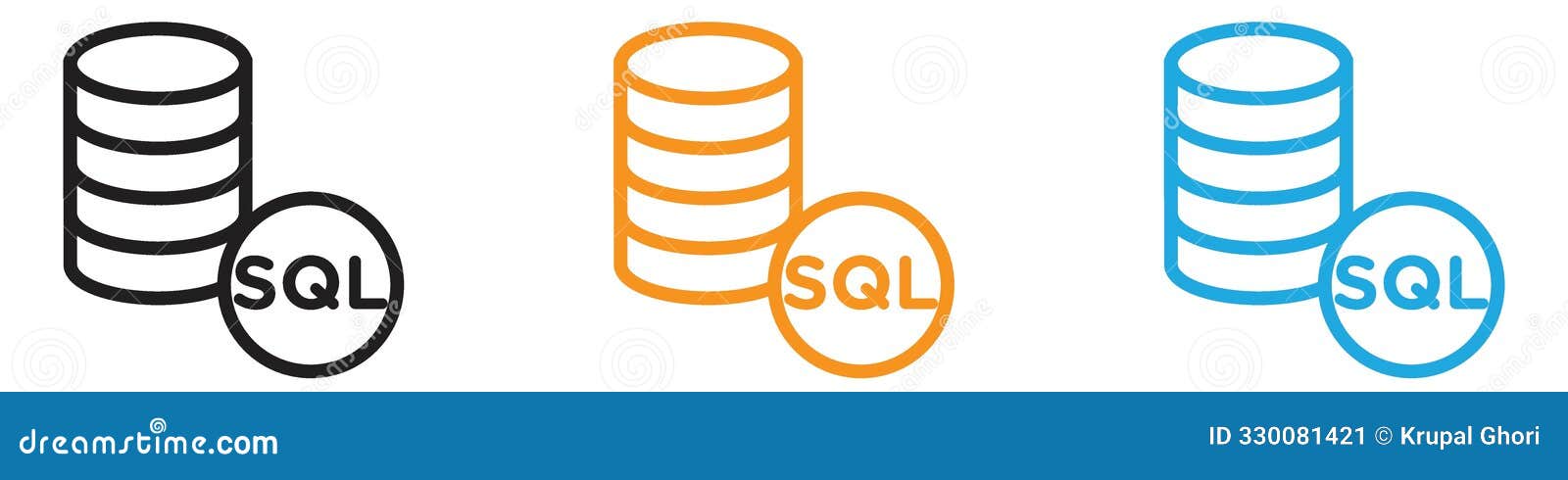 SQL Server Vector Logo Set Collection for Web App Ui Stock Illustration ...