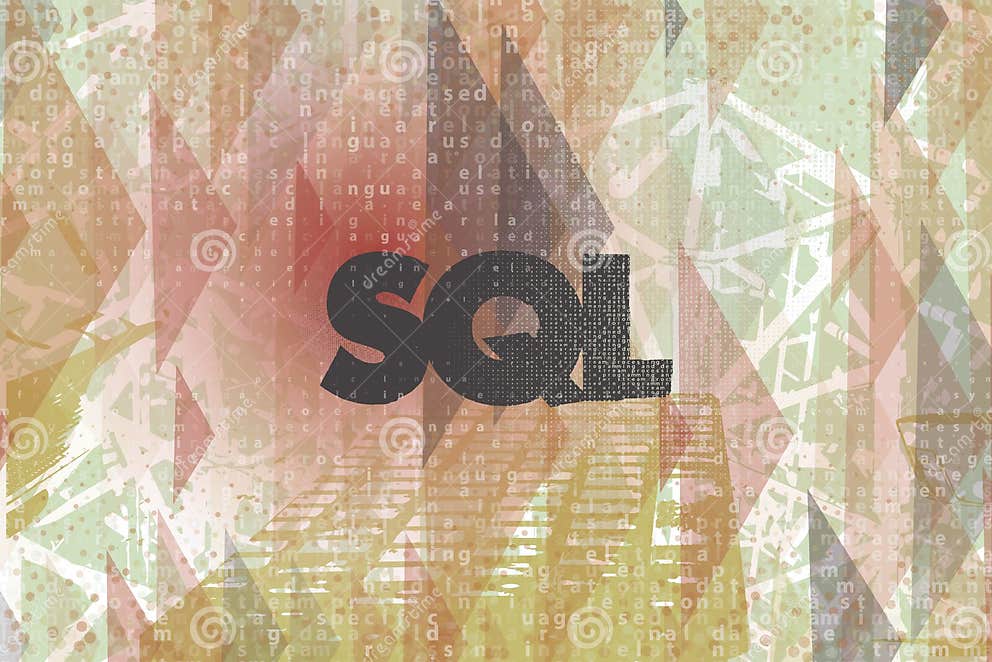 SQL Structured Query Language Acronym Lettering Stock Vector ...