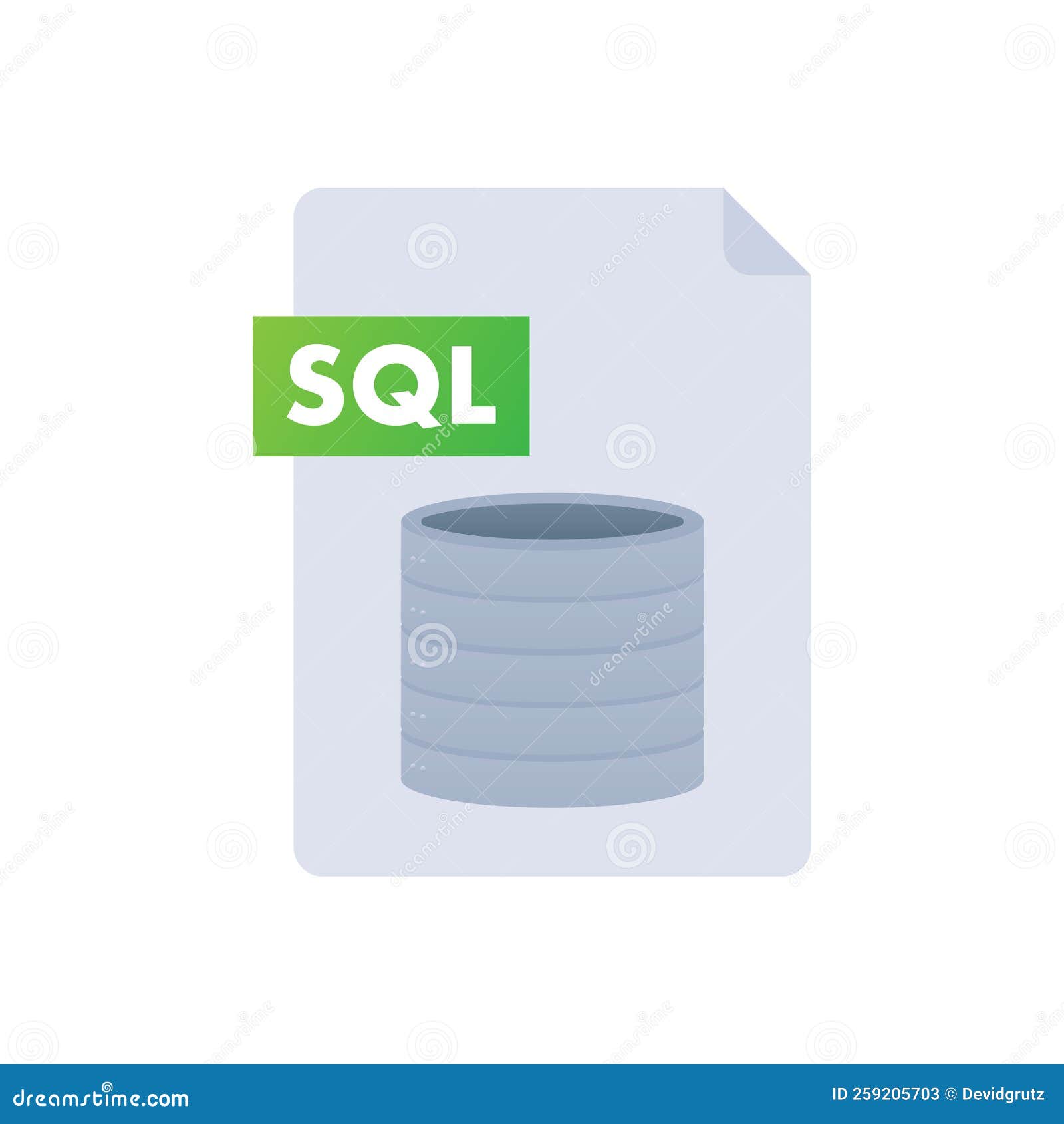 SQL - Structured Query Language Icon, Label. Internet Security and ...