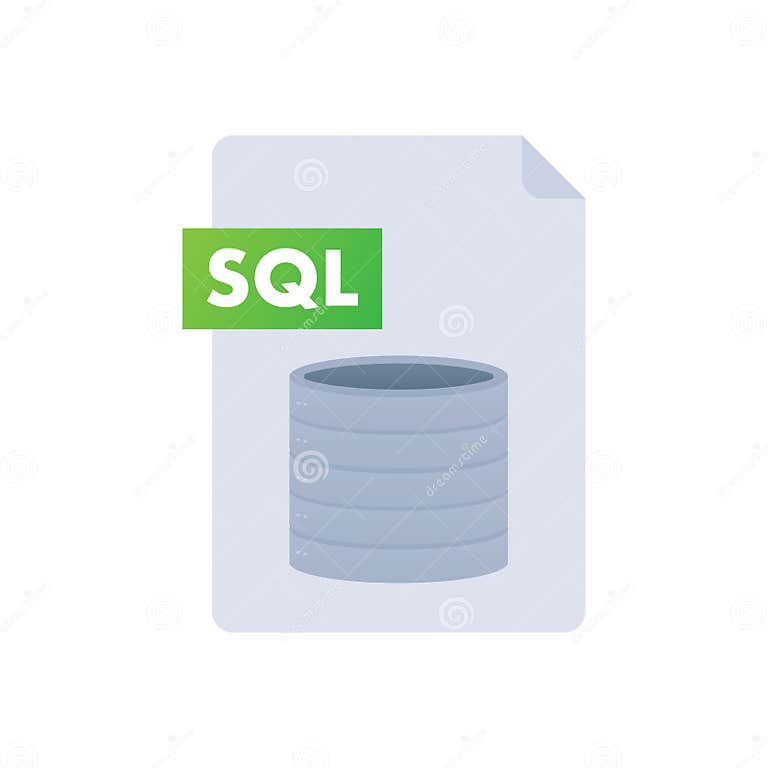 SQL - Structured Query Language Icon, Label. Internet Security and Networking. Vector Stock ...