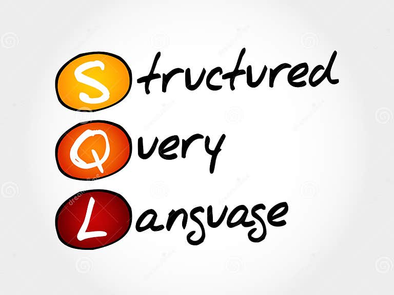 SQL - Structured Query Language Stock Illustration - Illustration of ...