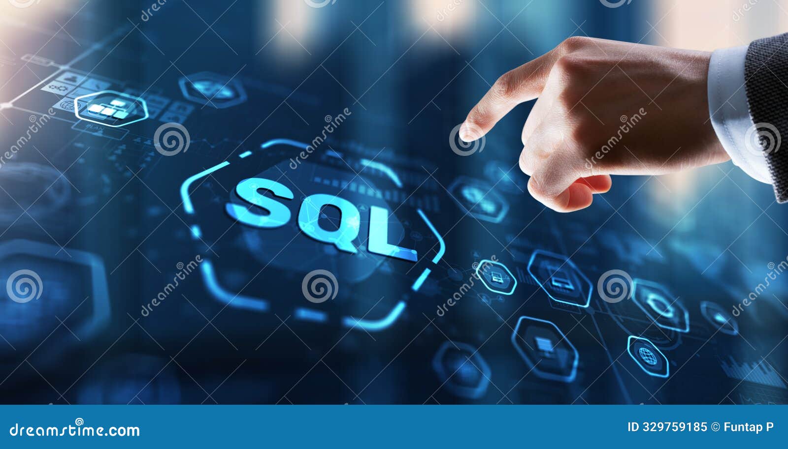 SQL Structured Query Language. Technology Concept Stock Illustration ...