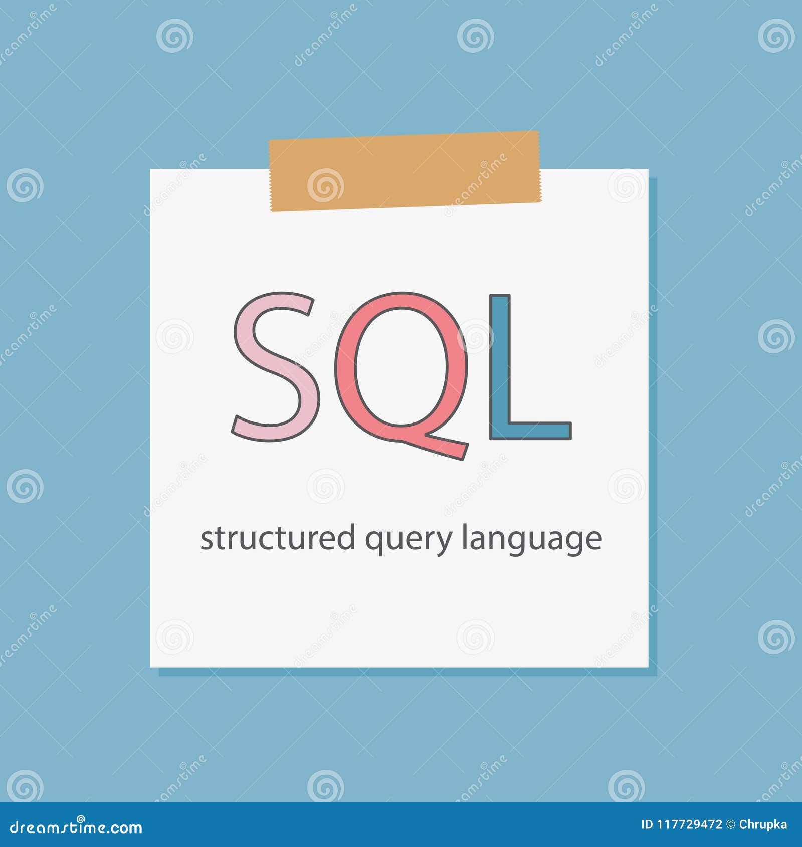 SQL Structured Query Language Written in a Notebook Paper Stock Vector ... SQL Structured Query Language Written in a Notebook Paper Stock Vector ...