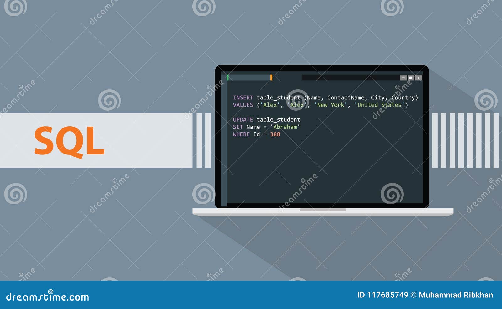 Sql Structured Query Languages Programming Language with Script Code on ... Sql Structured Query Languages Programming Language with Script Code on ...