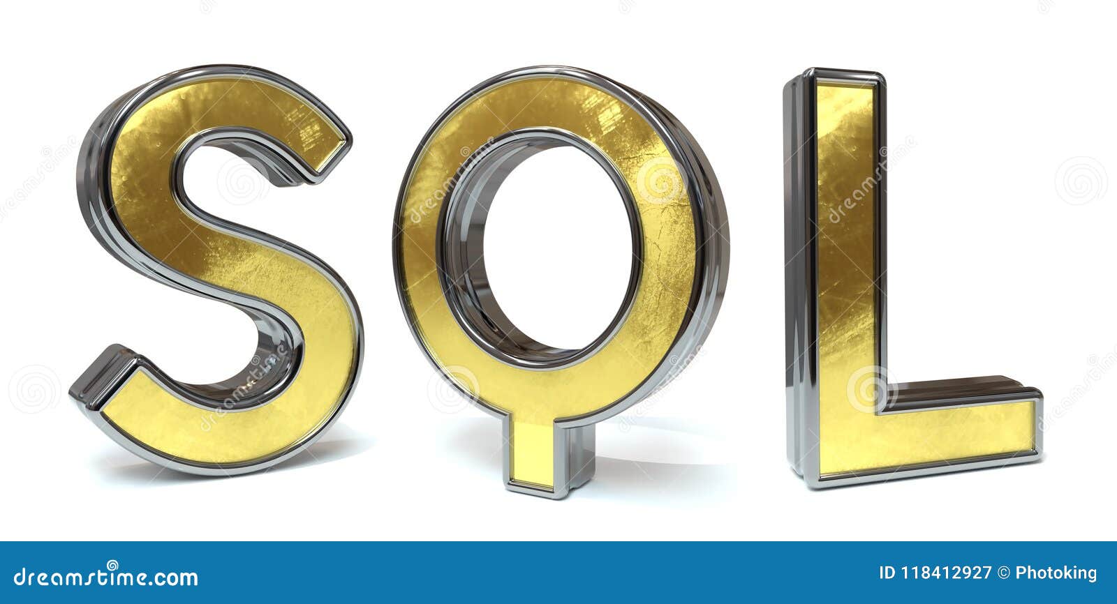 Sql to golden text stock illustration. Illustration of acronym - 118412927