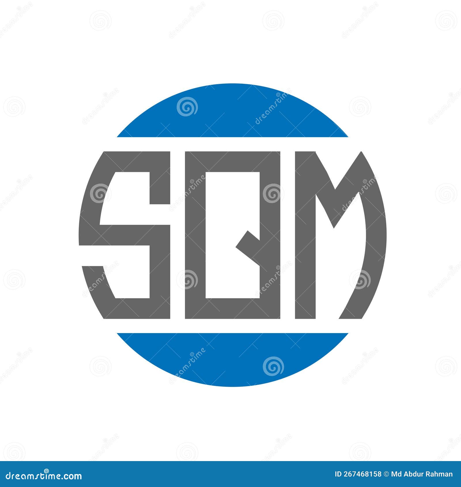 SQM Letter Logo Design on White Background. SQM Creative Initials ...