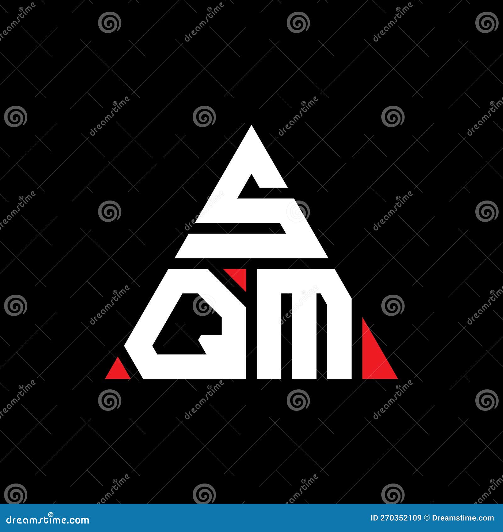 SQM Triangle Letter Logo Design with Triangle Shape. SQM Triangle Logo ...