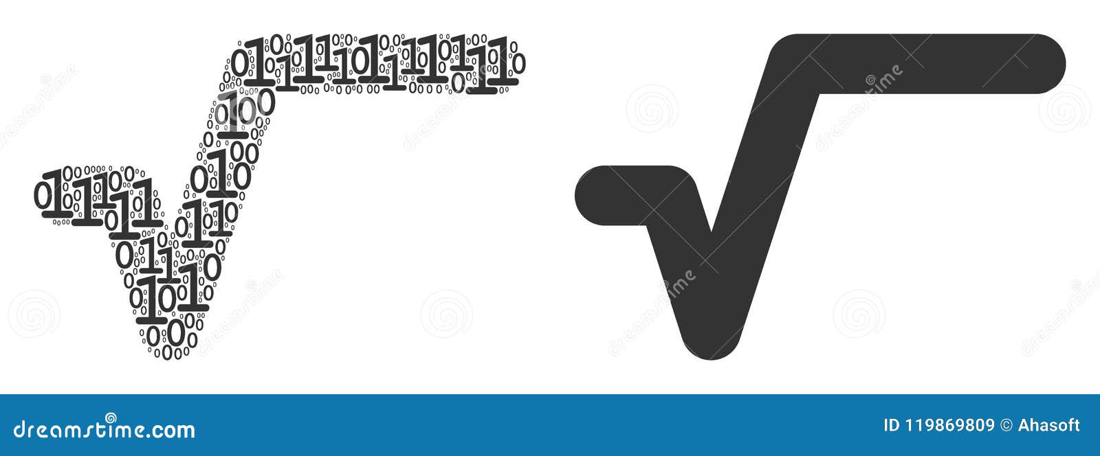 Sqrt Collage of Binary Digits Stock Vector - Illustration of formula ...