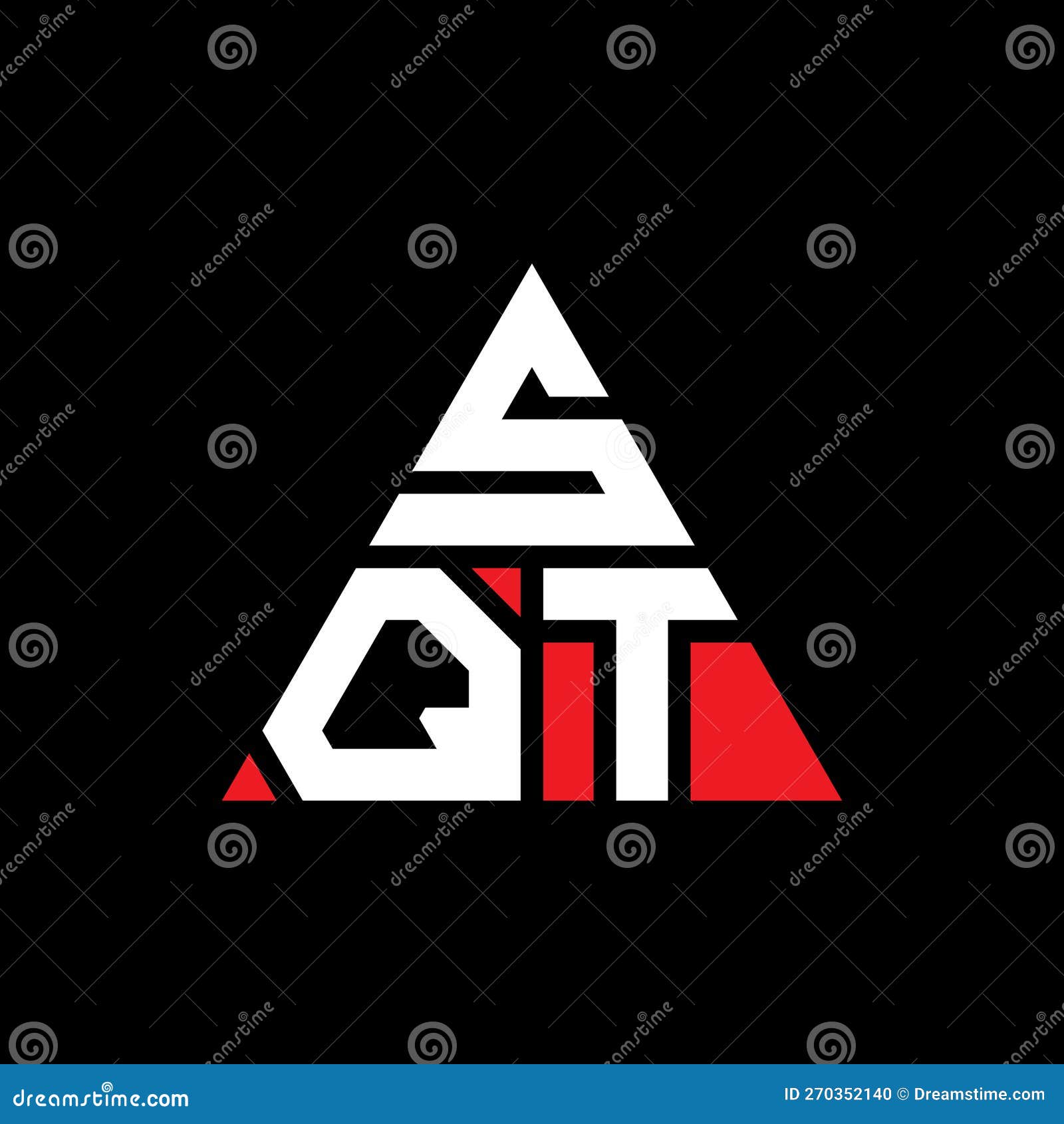 SQT Triangle Letter Logo Design with Triangle Shape. SQT Triangle Logo ...
