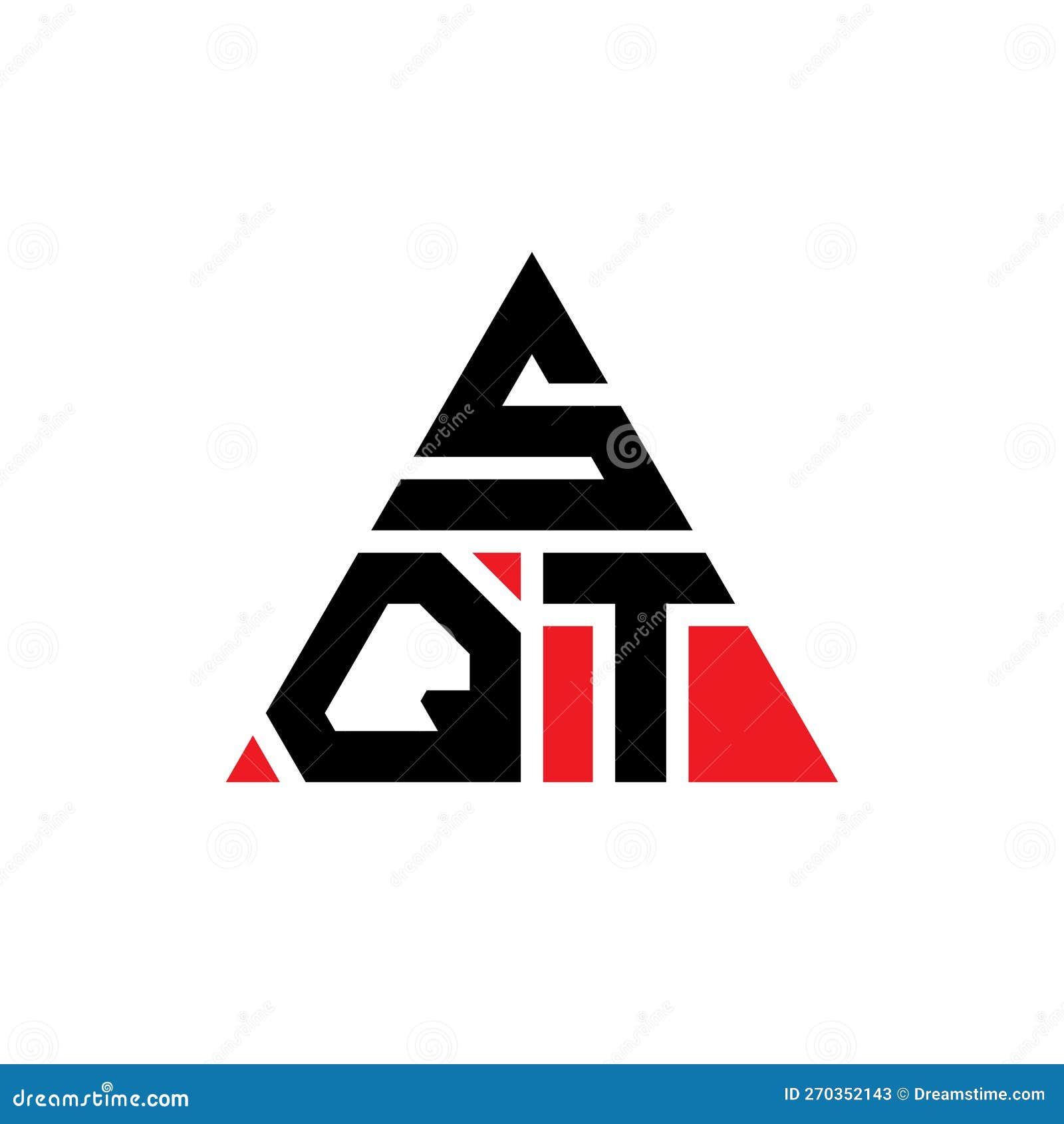 SQT Triangle Letter Logo Design with Triangle Shape. SQT Triangle Logo ...
