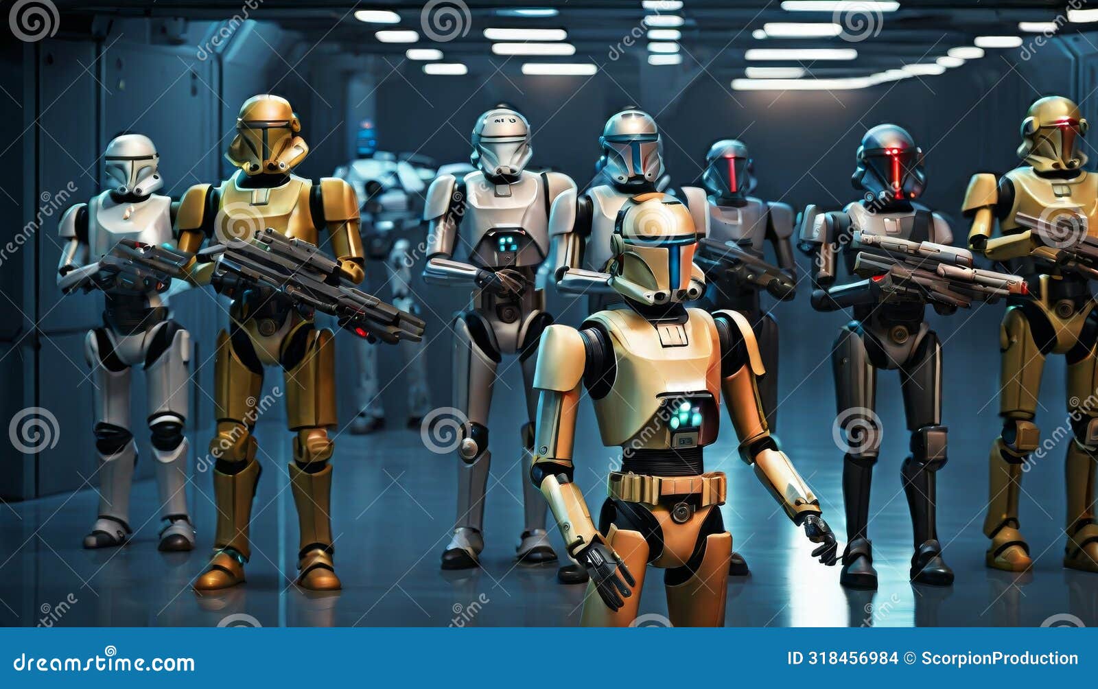 Squad Of Futuristic Nazi Soldiers Stock Photo | CartoonDealer.com ...