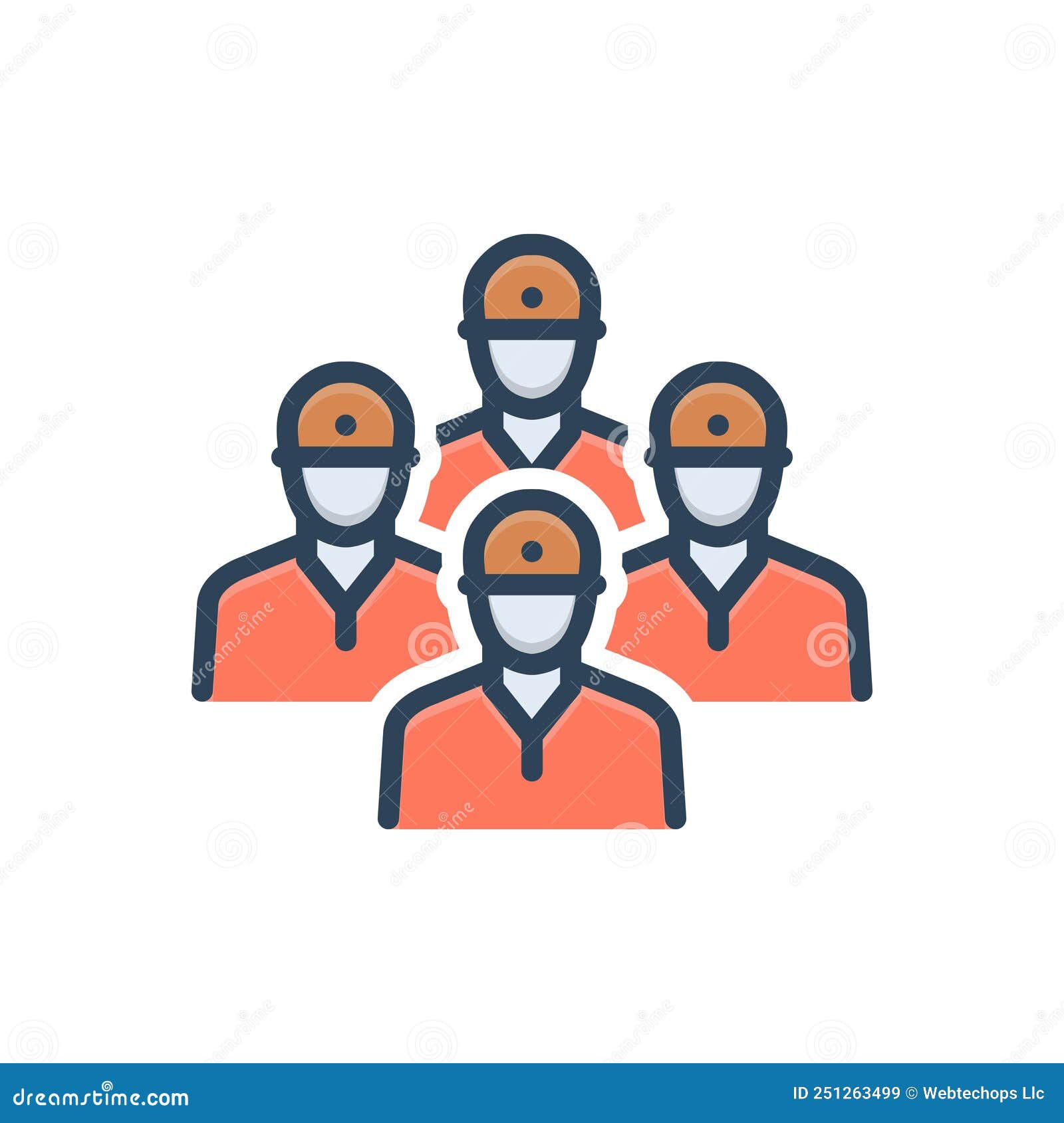 Color Illustration Icon for Squad, Shaft and Group Stock Illustration ...