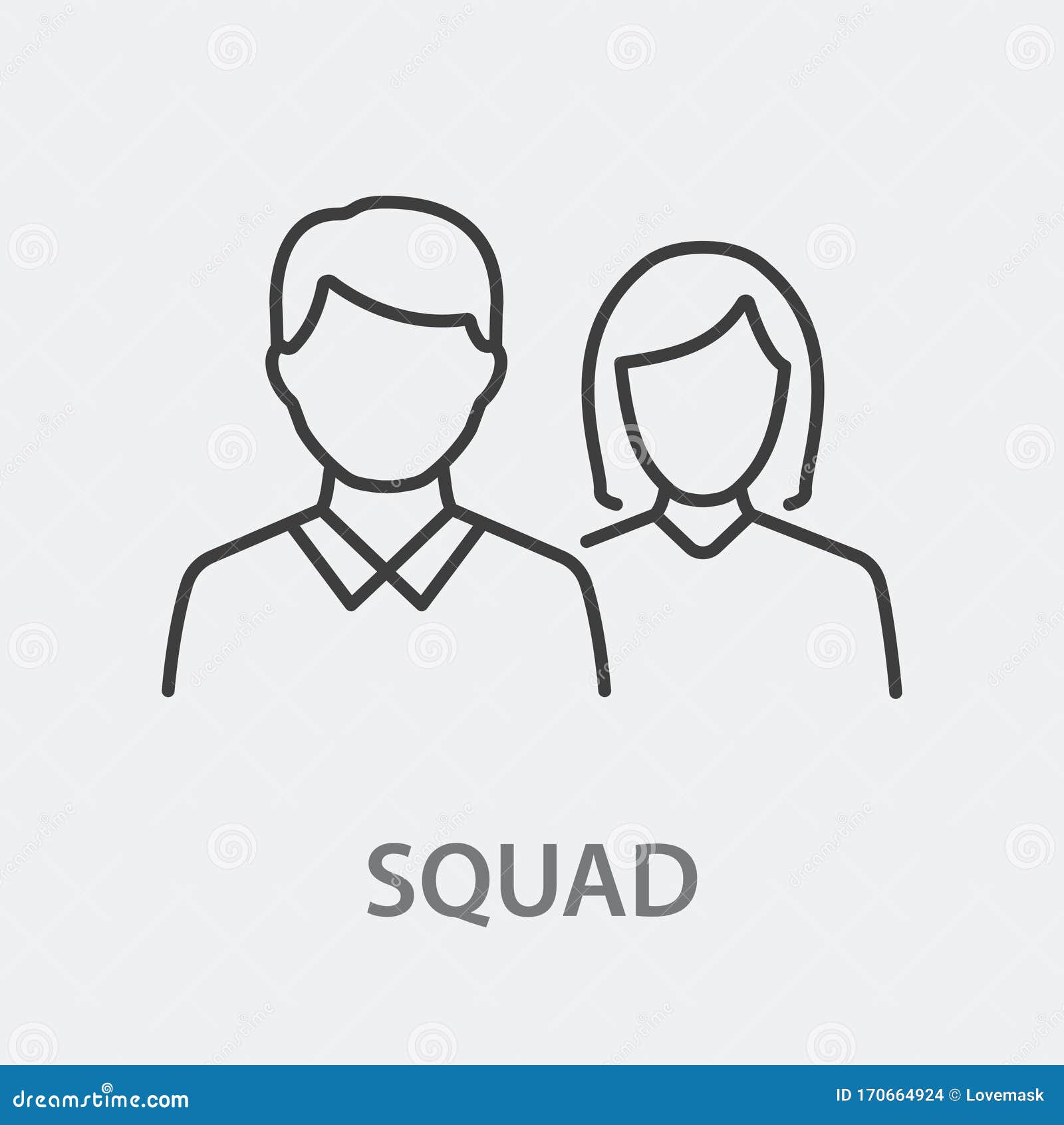 Squad Line Icons Collection. Team, Unity, Bond, Comrades, Group ...