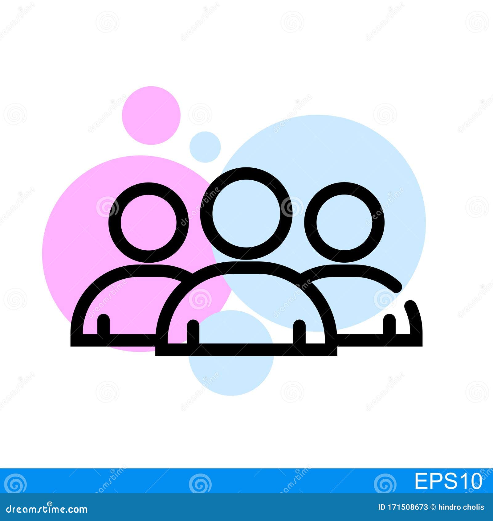 Squad outline icon stock vector. Illustration of group - 171508673