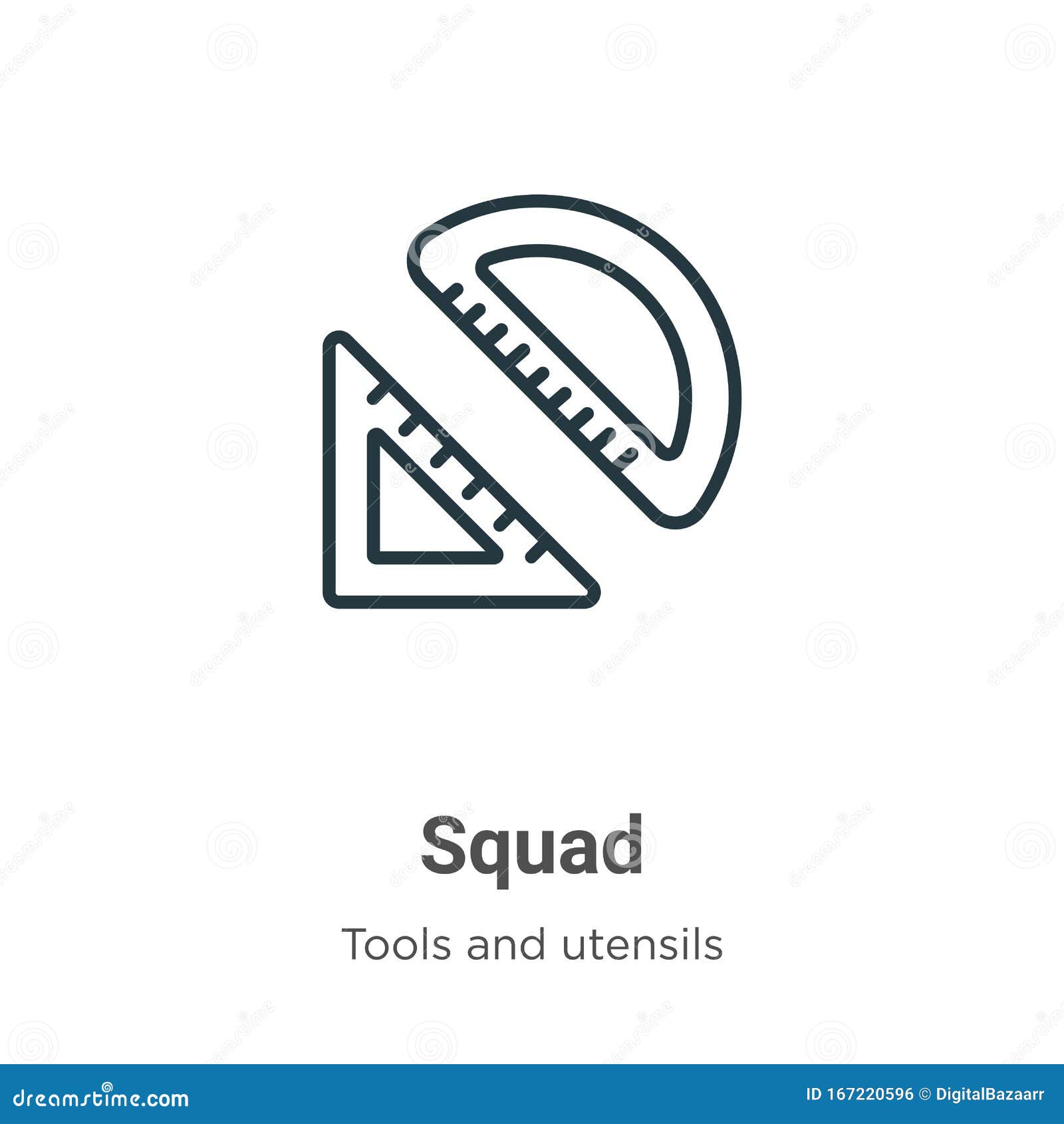 Squad Outline Vector Icon. Thin Line Black Squad Icon, Flat Vector ...