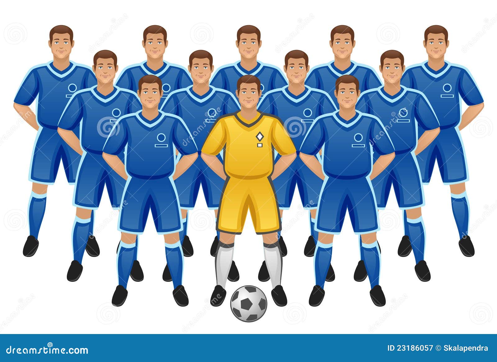Squadra di calcio illustrazione vettoriale. Illustrazione di gioco ...