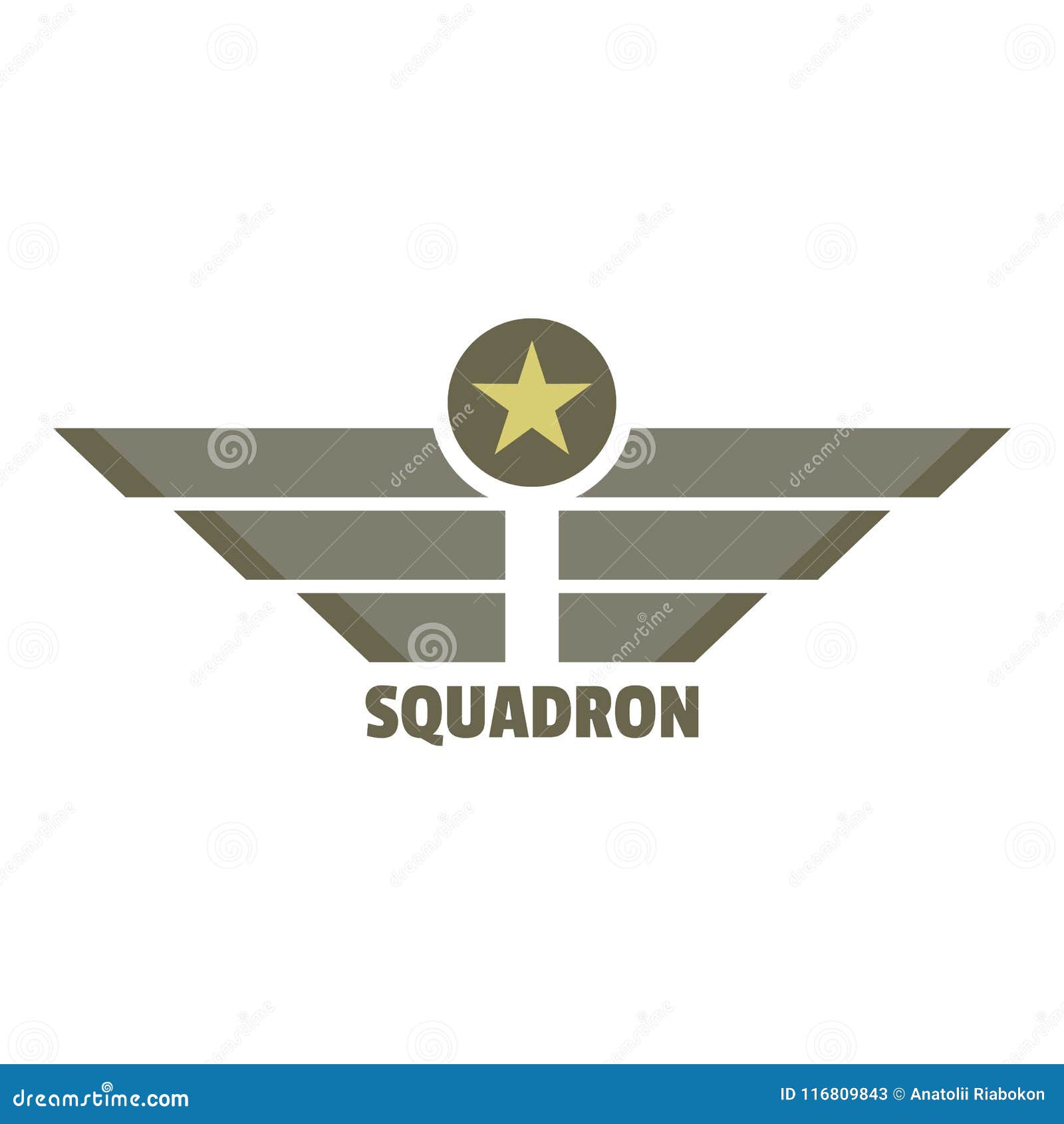 Squadron Icon Logo, Flat Style Stock Vector - Illustration of force ...