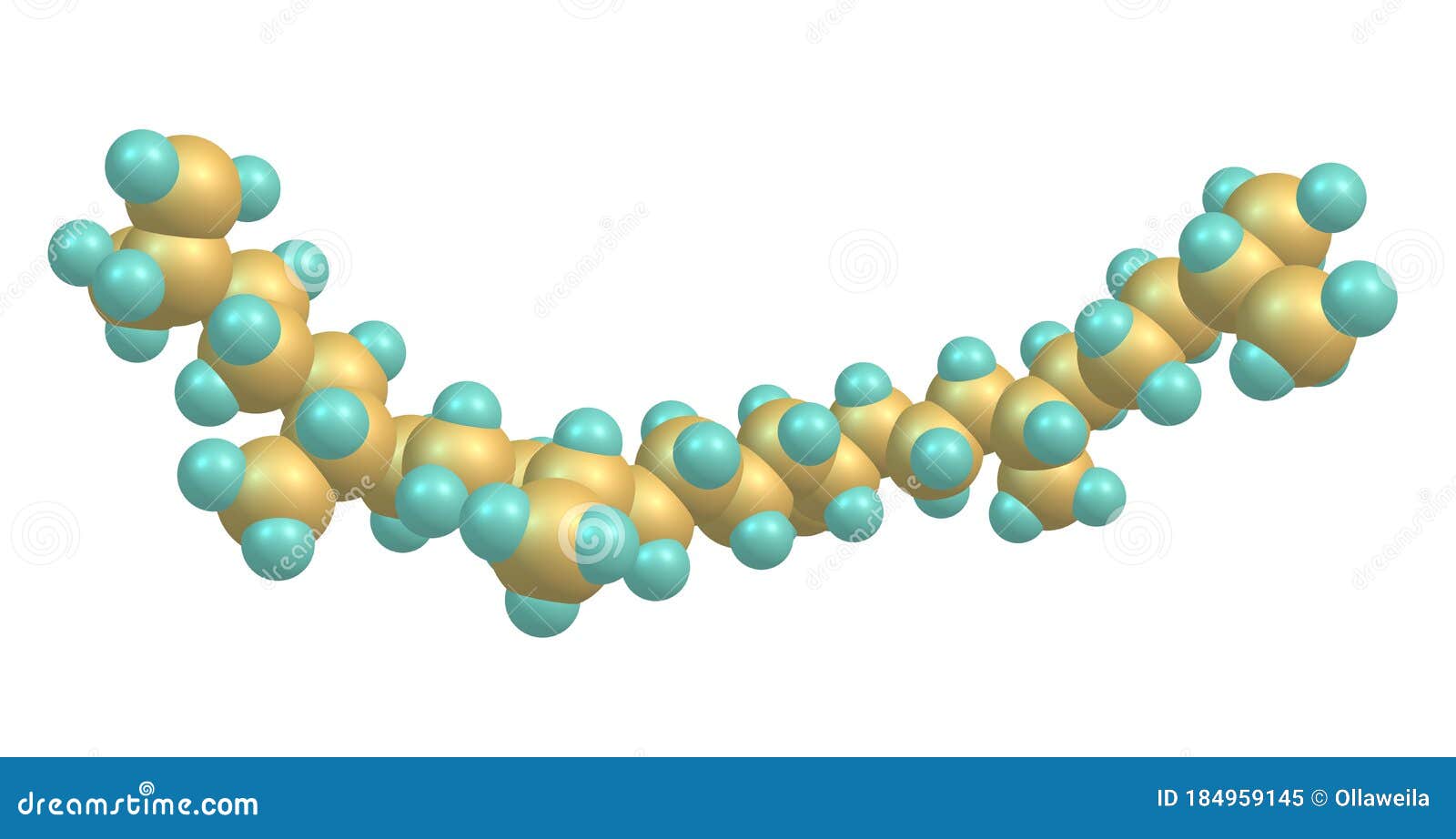 Squalane Molecular Structure Isolated on White Stock Illustration ...